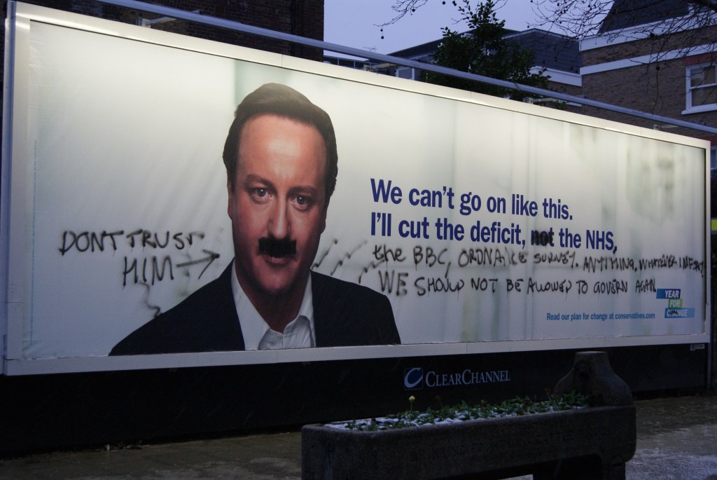A few responses to new David Cameron poster – politicaladvertising.co.uk