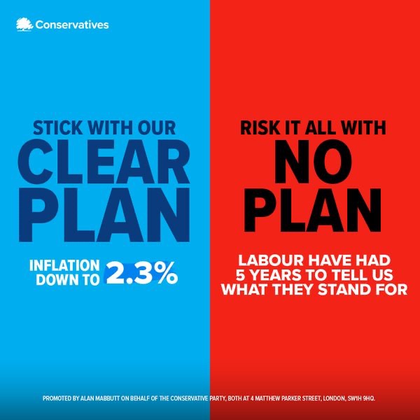 Conservative Party general election 2024 campaign slogan ...
